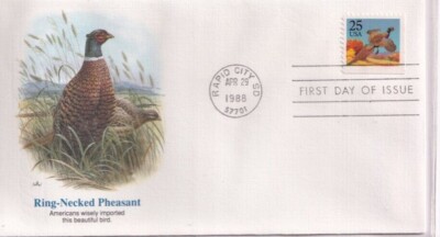 Ring-Necked Pheasant Stamp First Day Issue April 12, 1988 | eBay