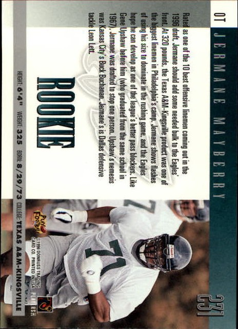 1996 Donruss - #231 Jermane Mayberry (RC) for sale online | eBay