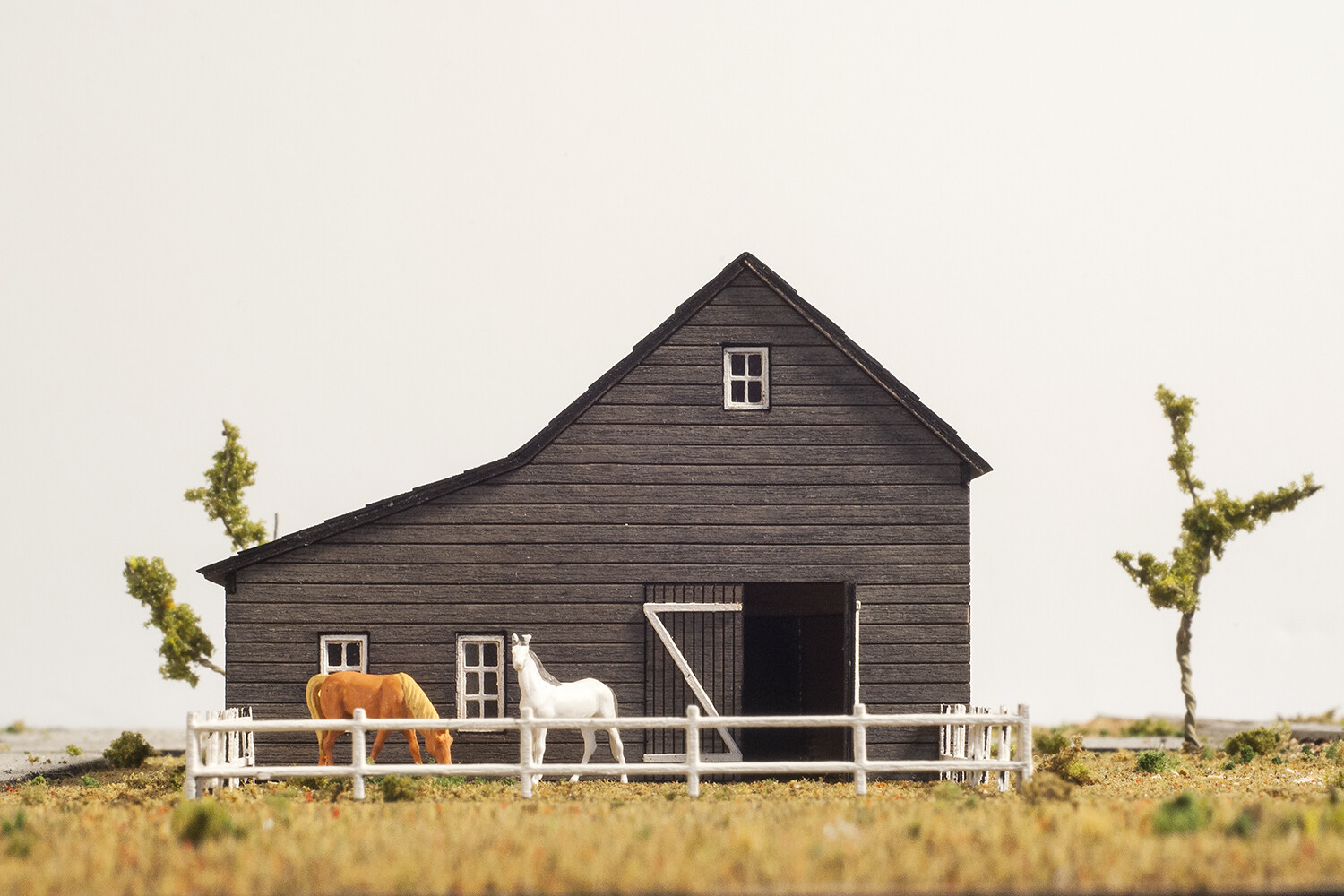 Laser Cut N Scale Horse/Livestock Barn Building KIT | eBay
