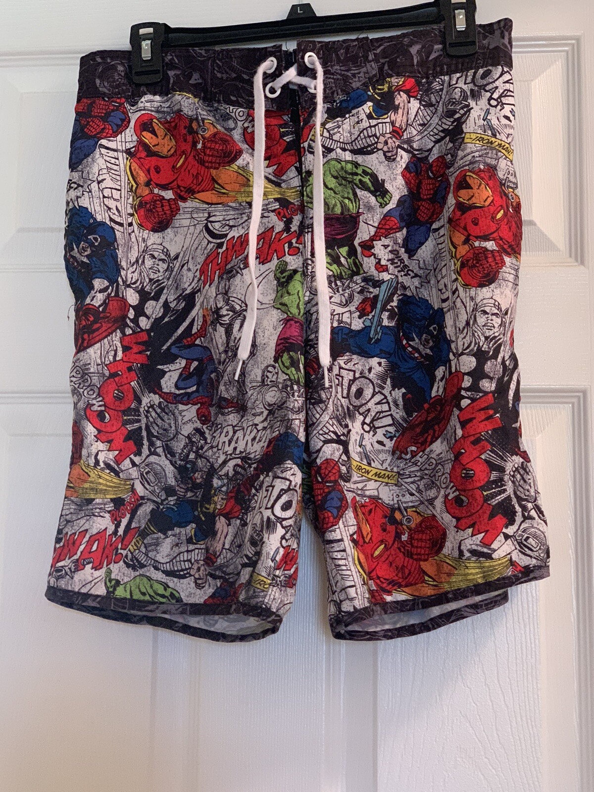 Marvel Avengers Comic Board Shorts Swim Trunks Spider… - Gem