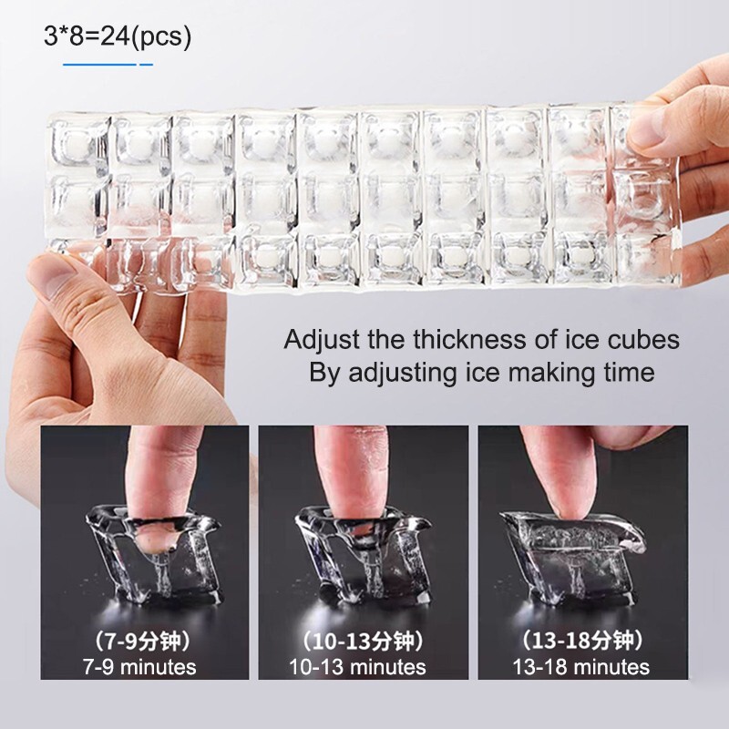 220V 30Kg Portable Electric Ice Maker Ice Cubes Making Machine ...