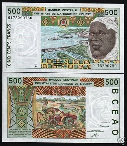 Togo West African States 500 FRANCS P-810 T 1991 DAM UNC WAS World ...