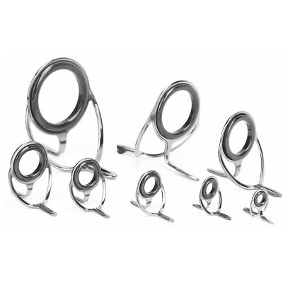 75pcs Sea Fishing Rod Guide Set Tip Repair Kit Fishing Rod Parts ...