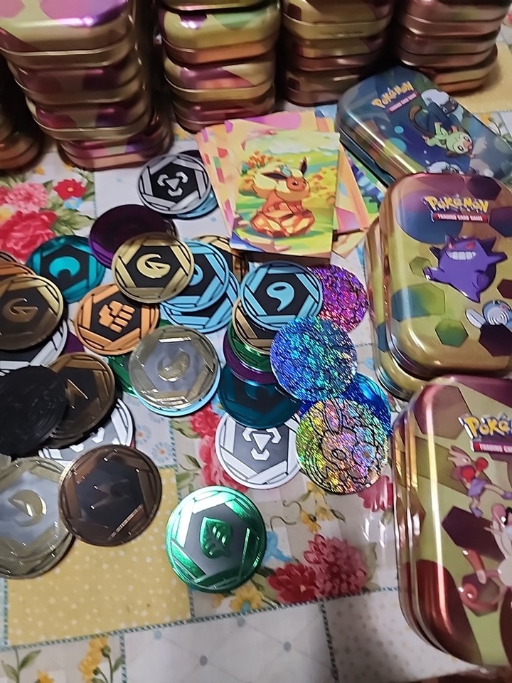 62× Pokemon 151 Mini Tins & Prismatic Mini Tins & Coins Empty *NO CARDS ...