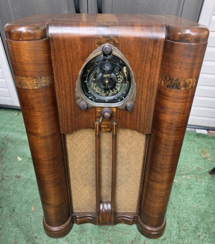 VINTAGE ZENITH ART-DECO TUBE CONSOLE RADIO 1930S 9S262 ☆FULLY RESTORED ...