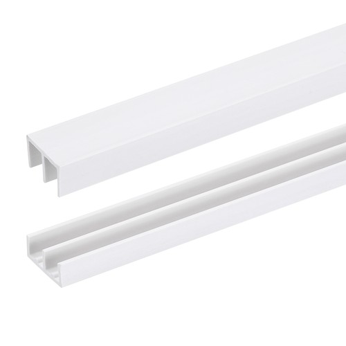 4Set White Plastic Sliding Door Track, Track for 1/4" Thick Panel (3Ft ...