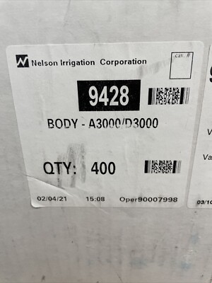 Nelson Irrigation 9428-BODY - A3000/D3000-LOT OF 400 | eBay
