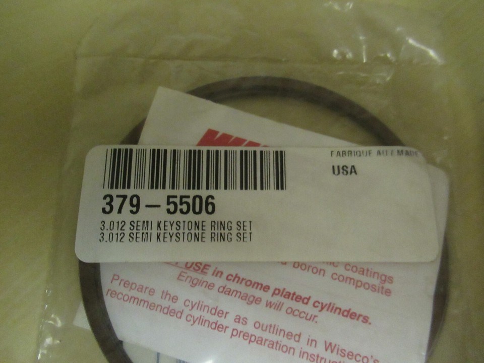WISECO PISTON RING SET / 3.012 SEMI KEYSTONE RING SET V/N: 3012KD | eBay
