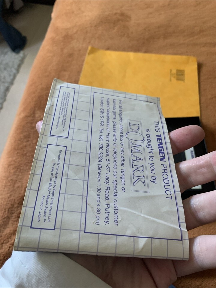 Rampart Sega Master System Complete With Manual Retro Rare - Vintage ...