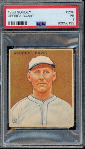 1933 Goudey #235 George Davis New York Giants PSA 1 | eBay