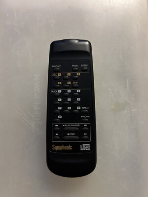 Symphonic CD Player 5 Disc Changer Remote Control OEM Original Clean ...