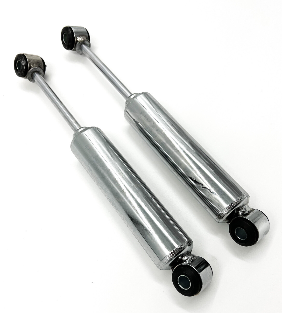 Pair Chrome Long Gas-Filled Tube Shock Absorbers For Street / Hot Rod ...