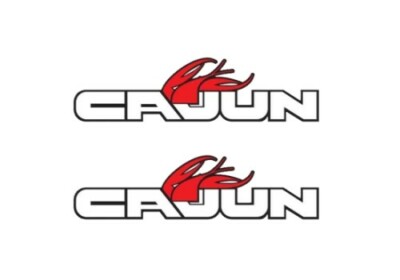 2 CAJUN Boat Decals Sticker Emblem Skipper Fishing Ski Crawfish Marine ...