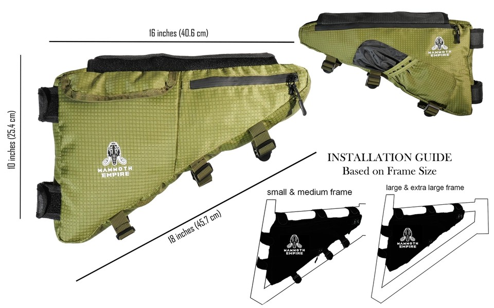 RNS Triangle Frame Bag - Bikepacking Bag for Mountain Bikes, Bike ...