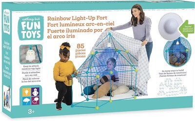 Rainbow Light Up Fort 85 pieces designed for children ages 5+ years Fun ...