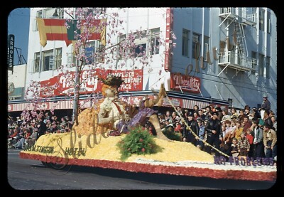 Pasadena Parade Huntington Hotel Float 35mm Slide 1950s Red Border ...