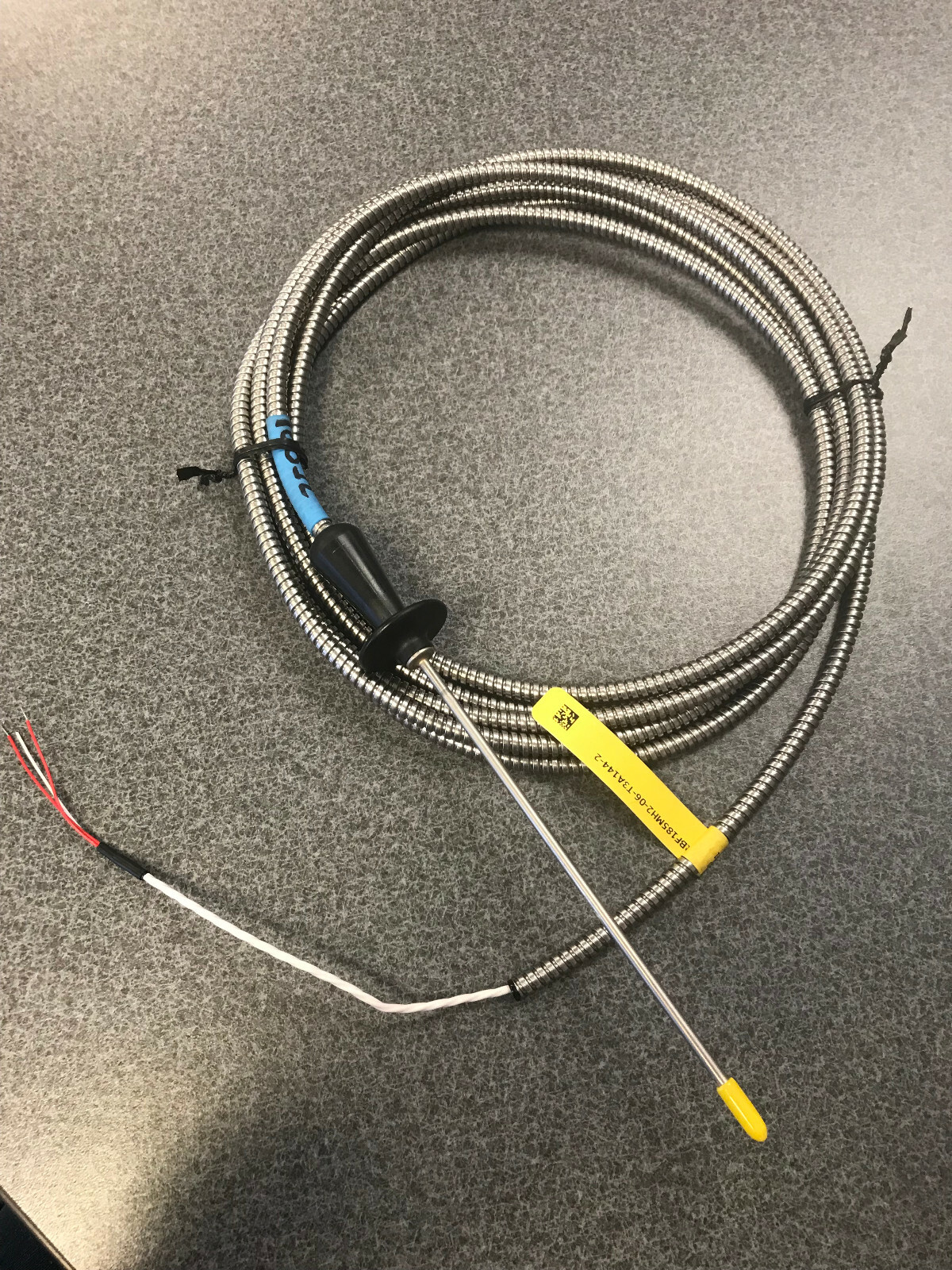 Pyromation RBF185MH2-06-T3A144-2, 3-wire, 12' Armored Cable Pulp Probe ...