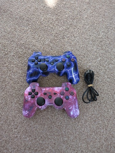 2x Playstation 3 3rd party wireless controllers Lightning And Galaxy ...