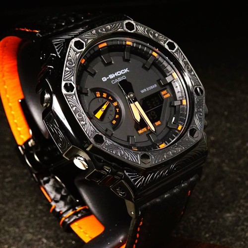 New G Shock CUSTOM MADE Watch Authentic GA2100 Body with Stainless ...