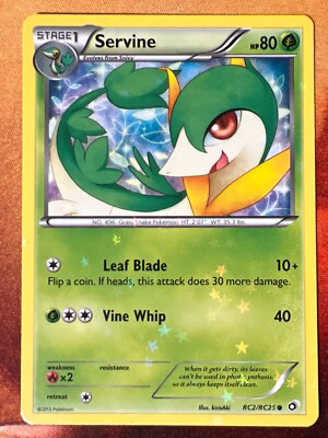 Servine RC2/RC25 LP Radiant Collection Legendary Treasures Pokemon Card ...