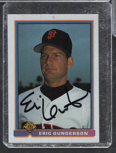 Eric Gunderson Giants Autographed 1991 Topps #628 w/COA 011824NPCD77 | eBay