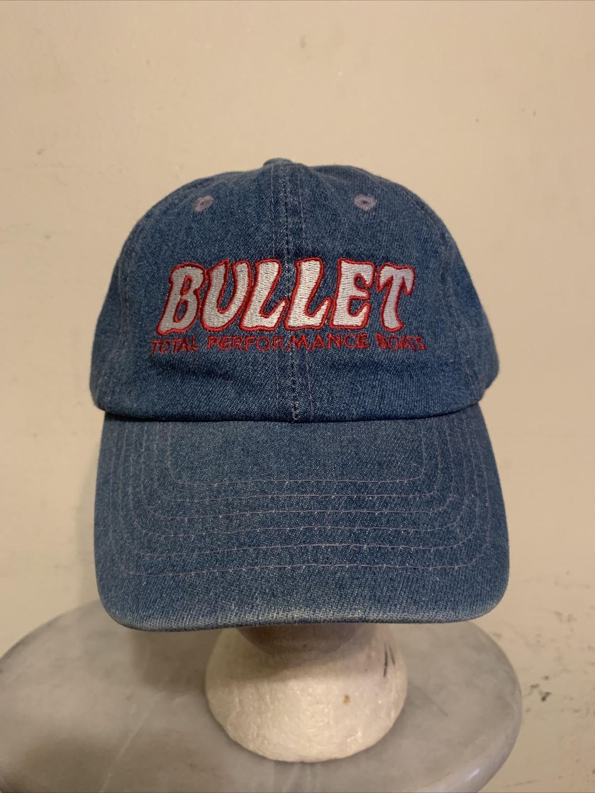 VINTAGE RARE BULLET TOTAL PERFORMANCE BOATS BLUE DENI… - Gem