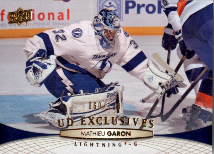 2011-12 Upper Deck Exclusives #287 Mathieu Garon /100 | eBay