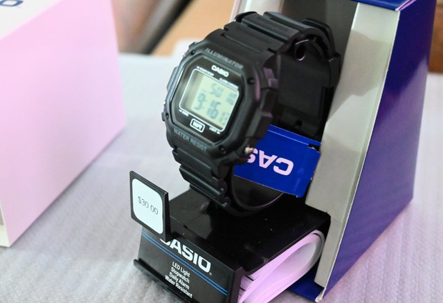 Casio Digital Watch Men Black Day Date 3224 F108WH Alarm Chronograph ...