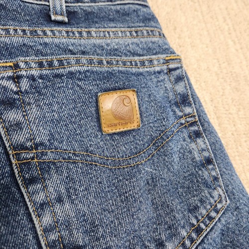 Carhartt Flannel Lined Jeans Men 32x36 *READ Relaxed Fit Straight B172 ...