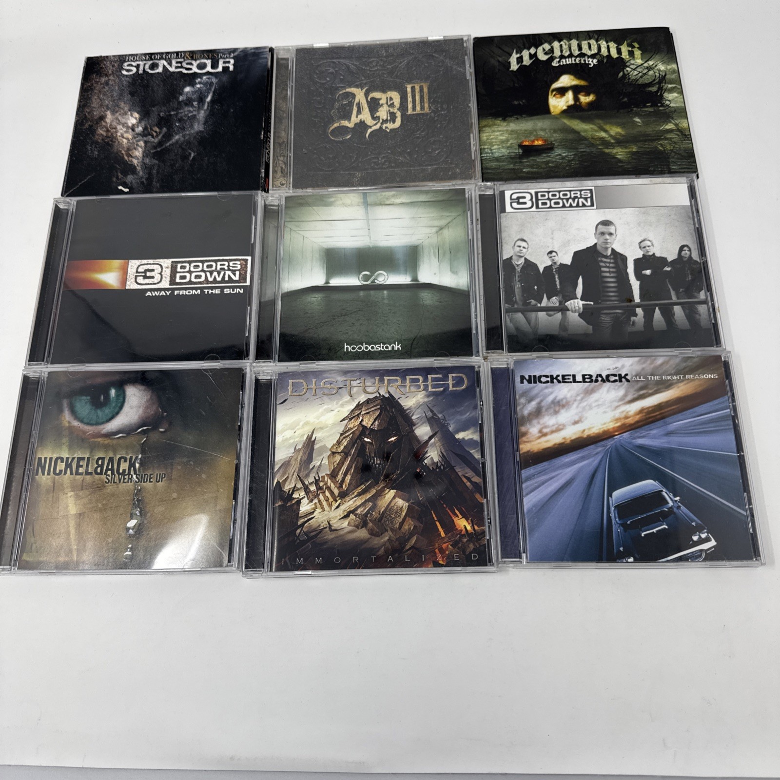 Modern Rock CD Lot - 9 Albums Nickelback, 3 Doors Down, Disturbed ...