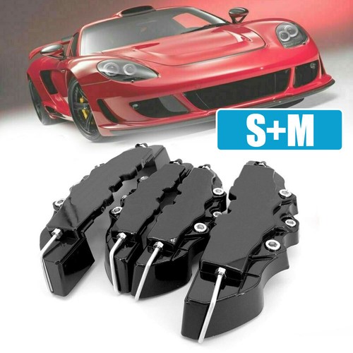 4PCS 3D Black Style Car Universal Disc Brake Caliper Covers Front ...