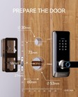 TMEZON Smart Door Lock Wi-Fi Fingerprint Keyless Door Lock with Handle ...