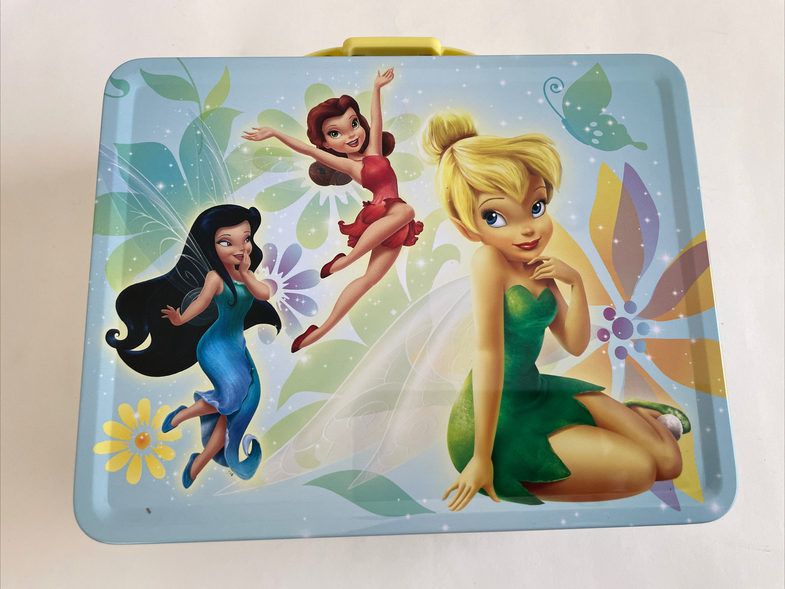Tin Metal Lunch Snack Toy Box Embossed TINKERBELL 3 Fairies New | eBay