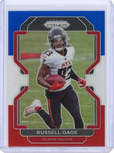 2021 PANINI PRIZM RED WHITE BLUE PRIZMS RUSSELL GAGE #325 FALCONS LSU ...