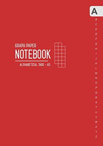 Graph Paper Notebook Alphabetical Tabs A5 : Medium Journal Organizer ...