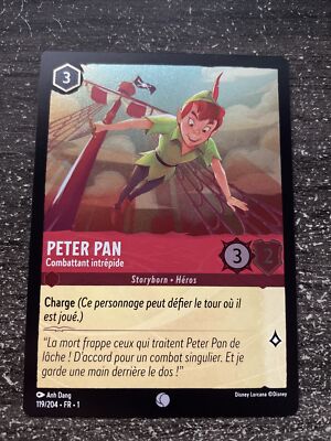 CARTE LORCANA TCG DISNEY PETER PAN 119/204 FOIL NEUF FR | eBay