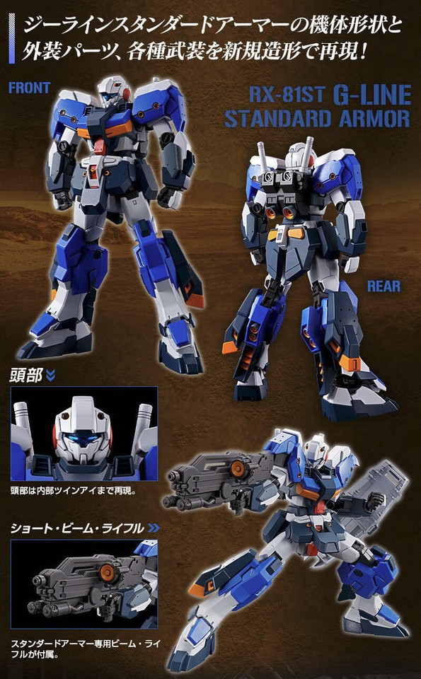 USA Premium Bandai HG 1/144 RX-81ST G-Line Standard Armor Gundam Model ...