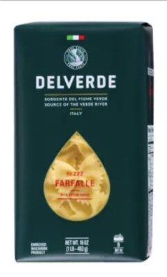 Delverde Italian dry pasta Farfalle 1 Lb (PACKS OF 12) | eBay