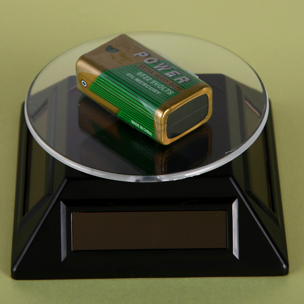 Mini 4 Panels Solar Powered Turn Table Rotary Jewelry Display Stand ...