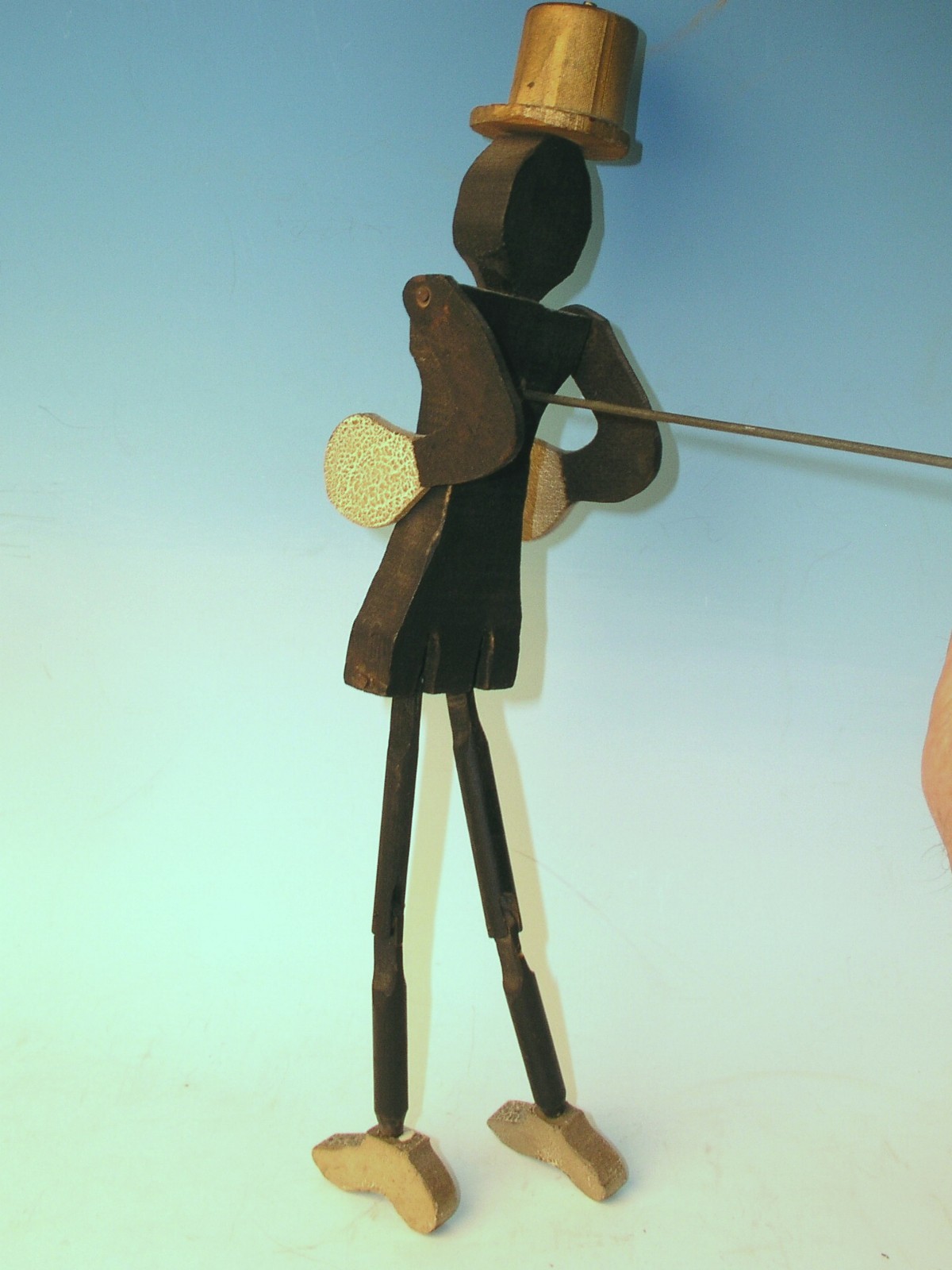 American ANTIQUE Painted Wood Toy...RARE DANCING MAN WOODEN TOY AMERICA ...