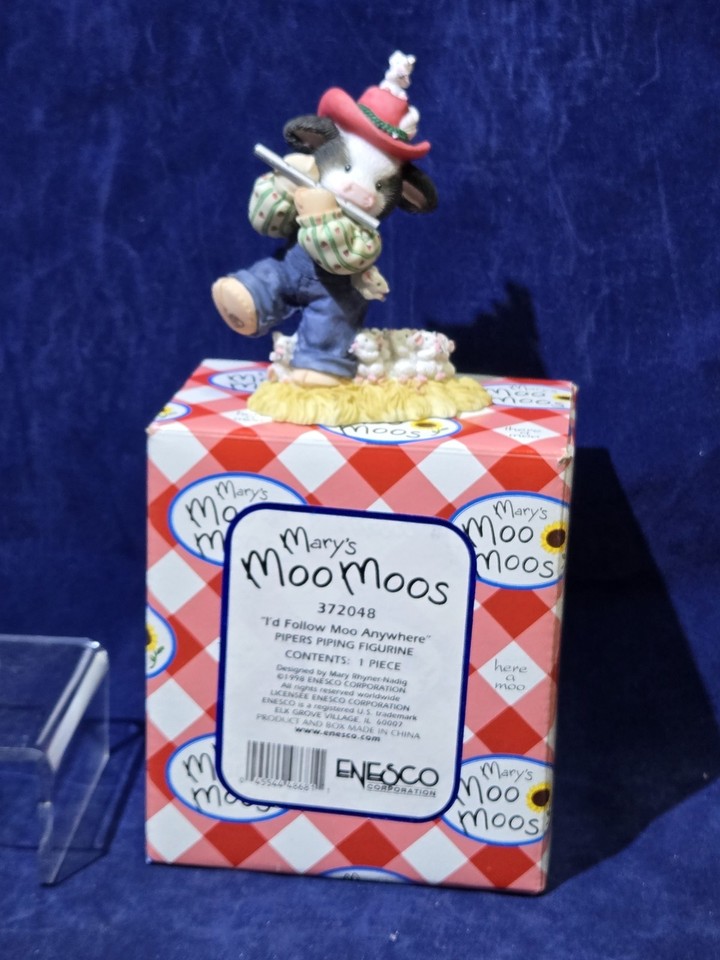 Mary's Moo Moos Figurine “I’d Follow Moo Anywhere” 1998 Enesco #372048 ...