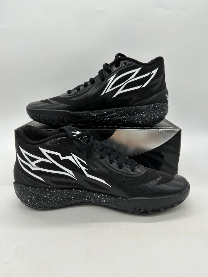 PUMA MB.02 LaMelo Ball Men's size 12 Black "Oreo" Basketball Shoes ...