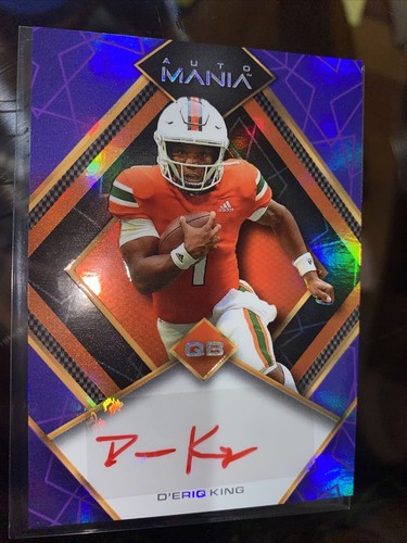 D’eriq King 2022 Wild Card Auto Mania RC Purple Diamond #AM-D8 Miami ...