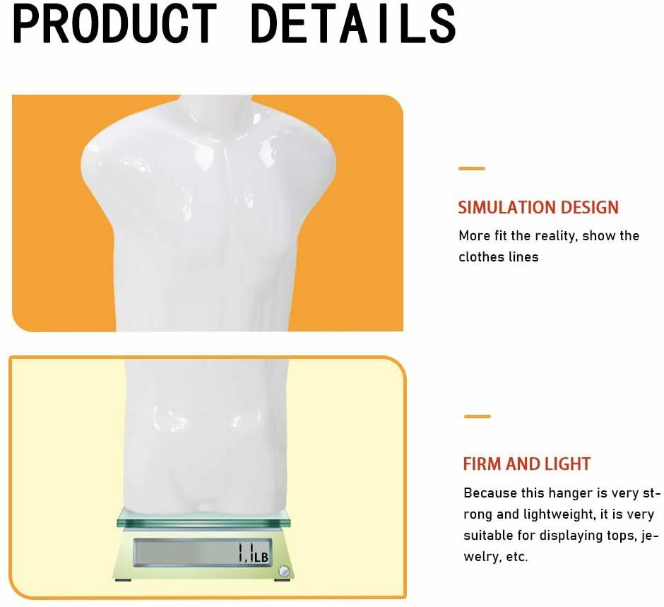 4 PCS Male Mannequin Torso Dress Form Sewing Manikin 30 Inch w/Metal ...