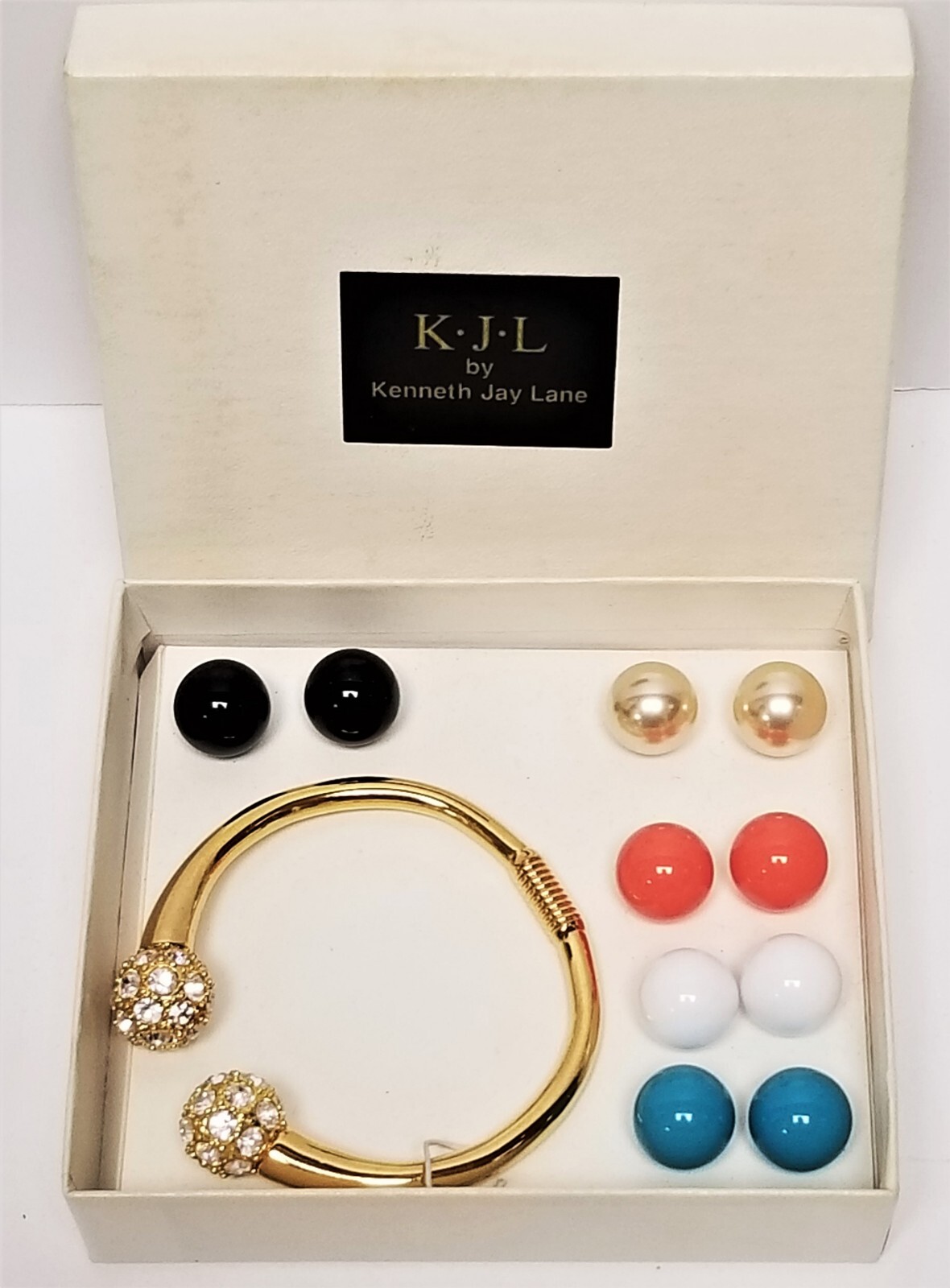 New in Box Kenneth Jay Lane KJL Interchangeable Cuff Flexible Bracelet ...