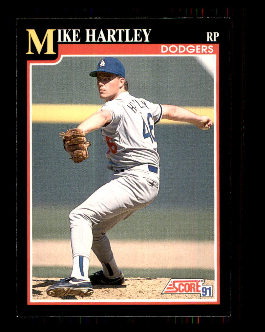 1991 Baseball Score Mike Hartley Los Angeles Dodgers #252 | eBay