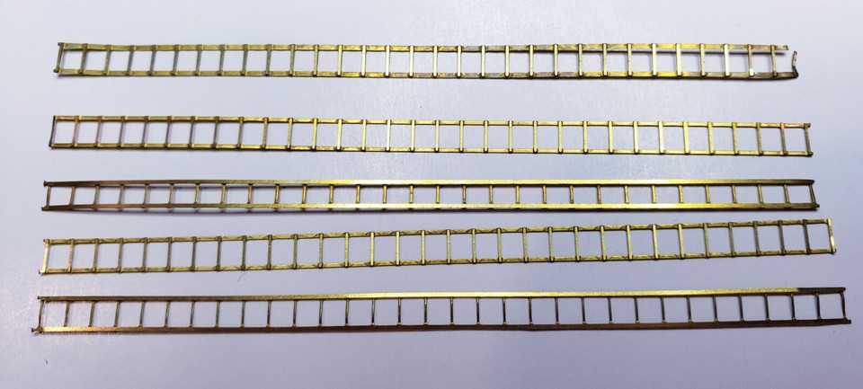 N Scale Ladders 3.25"L x ~0.146"W 5 pcs. Etched Brass USA Raised Ladder ...