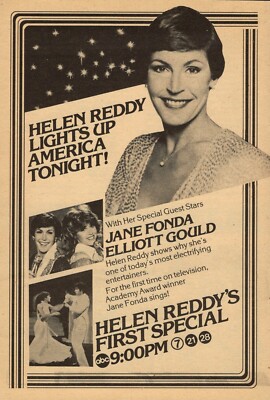 1979 TV Ad ~ HELEN REDDY HER FIRST TELEVISION SPECIAL Jane Fonda ...