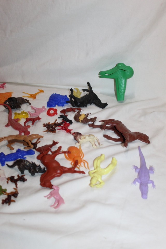 Vintage MARX MPC Tim Mee Plastic Toy Figures MIXED Lot of Animals | eBay