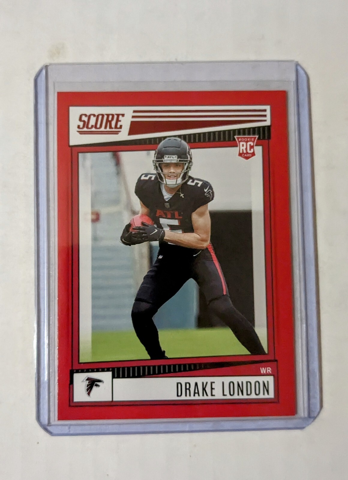 2022 Drake London Rookie Card 🔥Score Football Red Variation Color Match ...